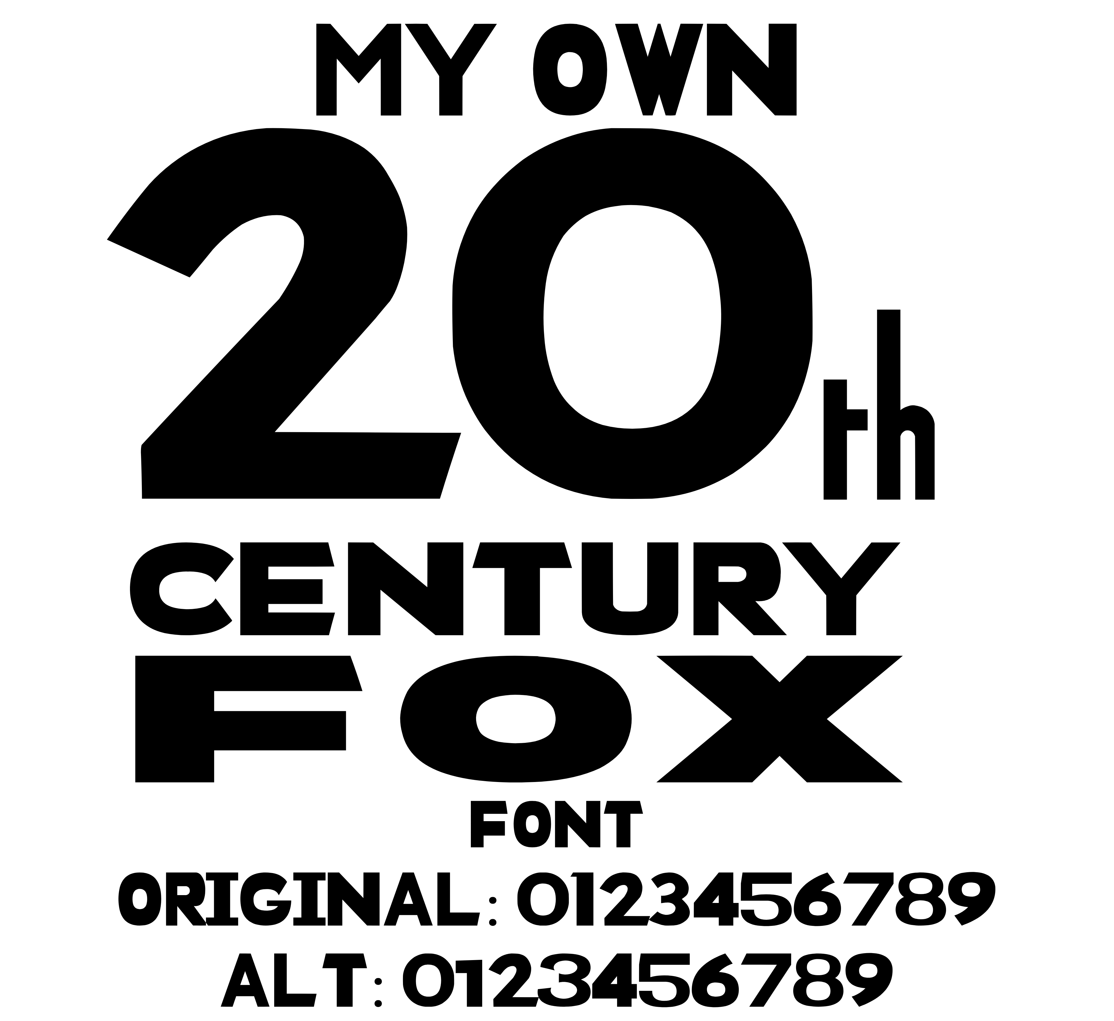 My Own 20th Century Fox 1994 Font by JanelliaLorrander on DeviantArt