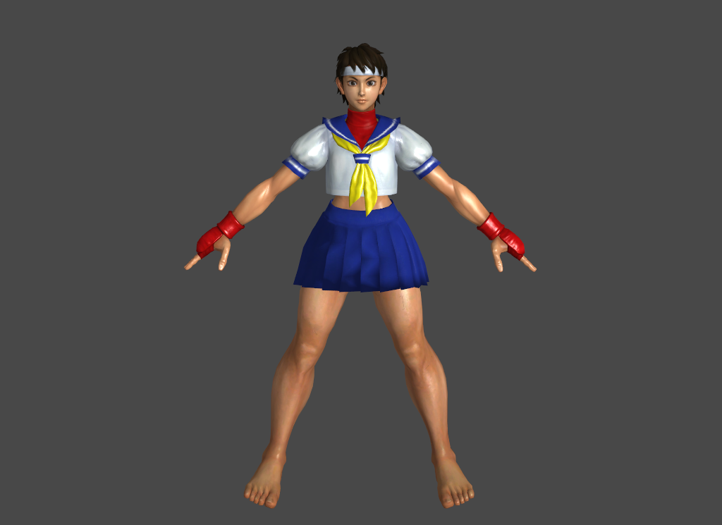 XNALara Model - Sakura SFV (Small Edit) Barefooted by SegadorMods on ...