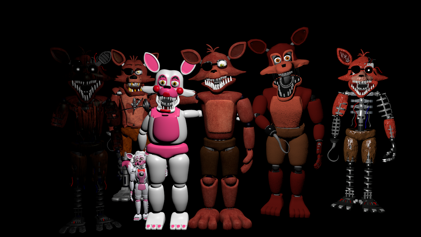 [FNAF C4D] All Foxy. by Enardio on DeviantArt