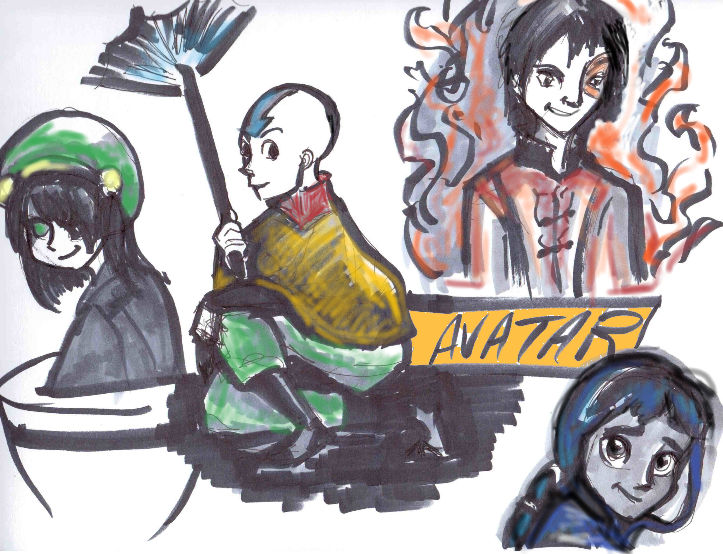 Avatar: The Last Airbender Character doodles by AdiraRotstein on DeviantArt