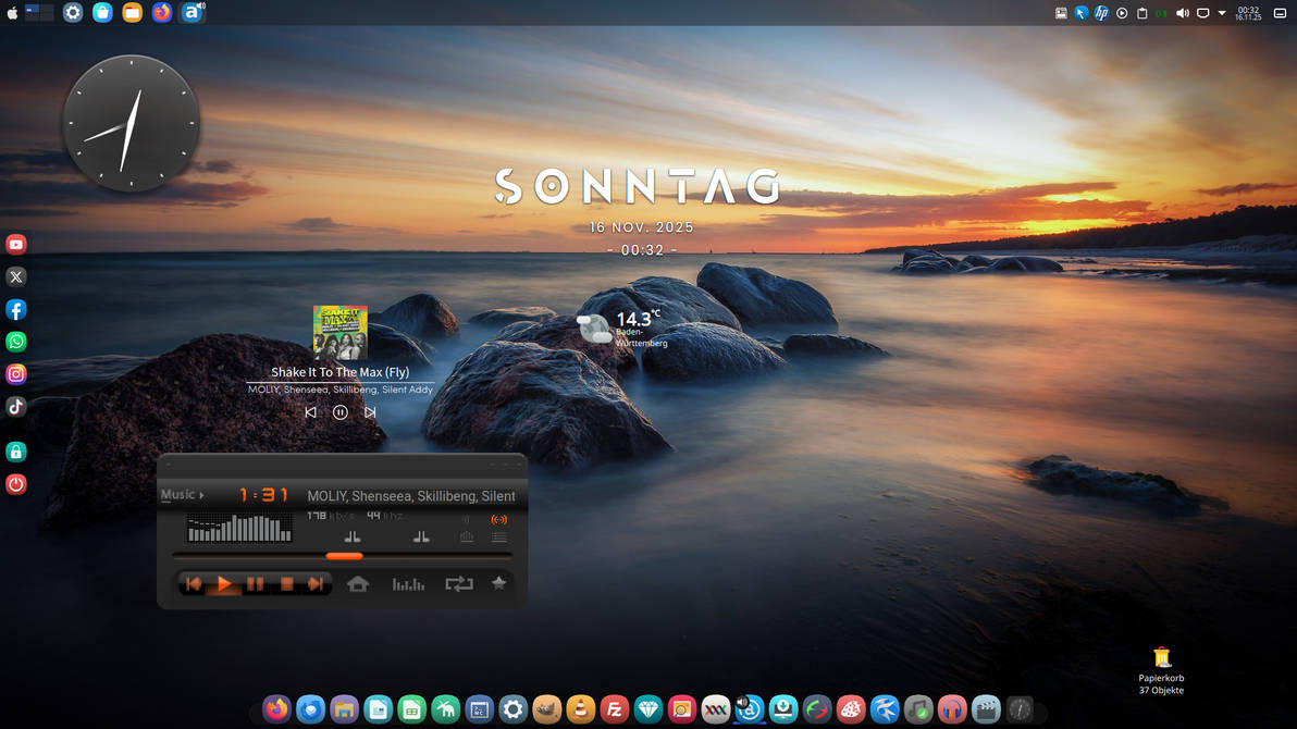 Dark Clock, Mond, MyShrooms Icons + Bunjee orange by ottlux on DeviantArt