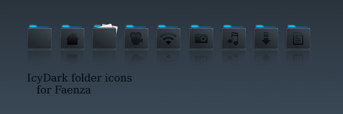 IcyDark Folder icons for Faenza by capn-damo on DeviantArt