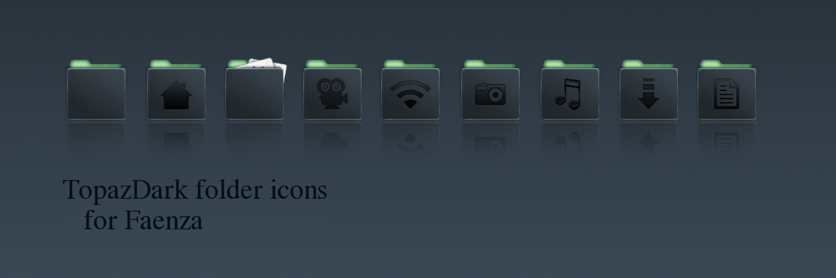 TopazDark Folder icons for Faenza by capn-damo on DeviantArt