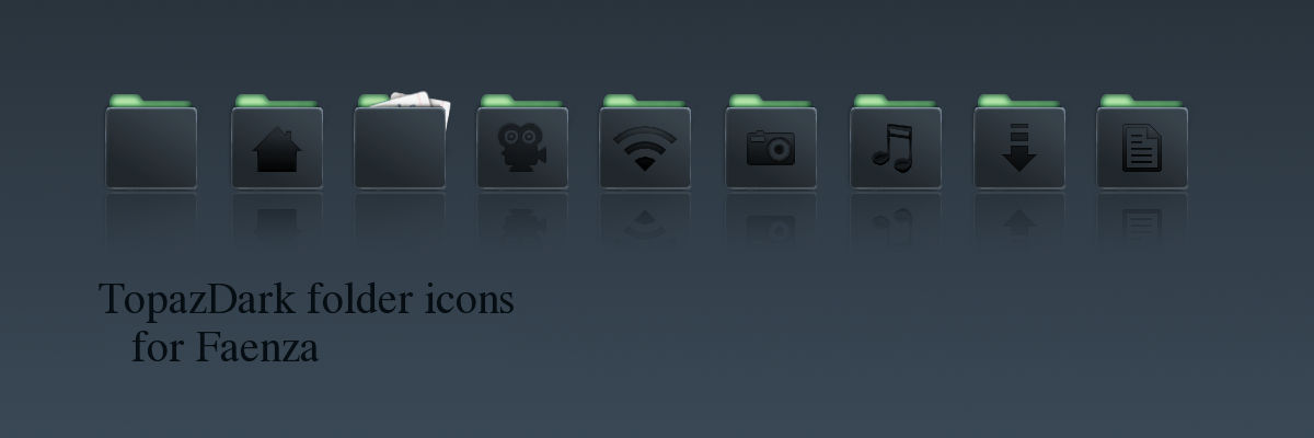 TopazDark Folder icons for Faenza by capn-damo on DeviantArt