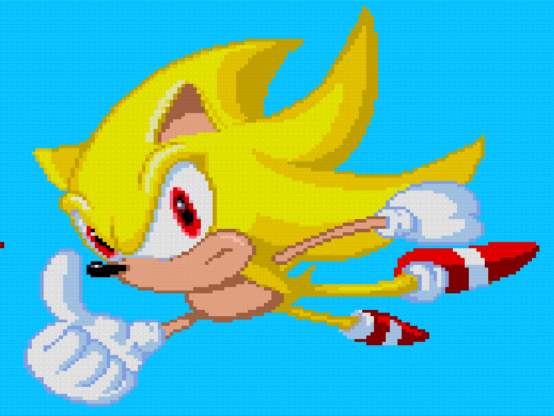 Super Sonic Sprite Running by rurounigoku78 on DeviantArt