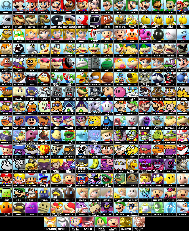 SSB Roster Maker: Mario by Proceleon on DeviantArt