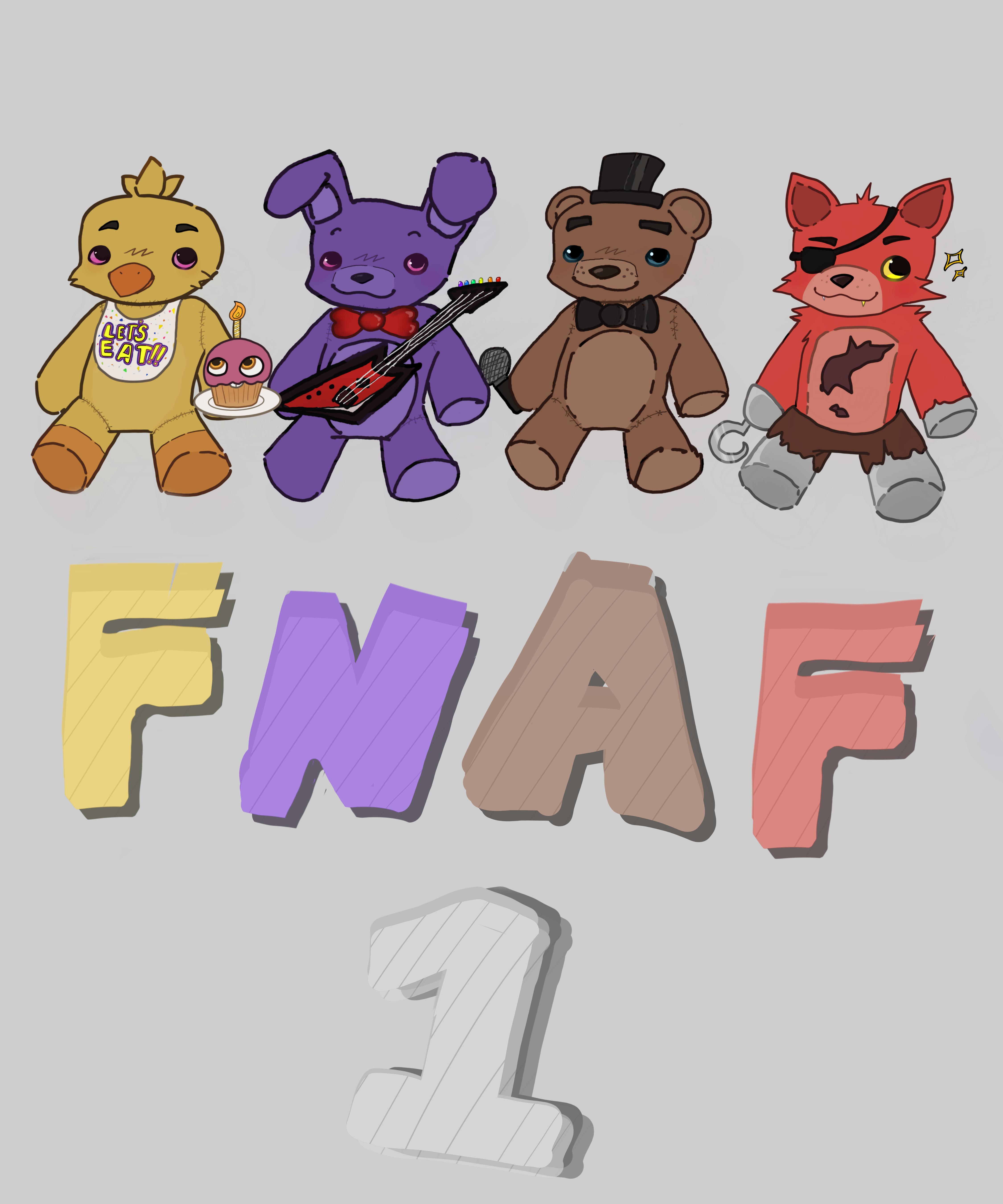 Fnaf 1 plushie designs :DDDD by StarfruitRose on DeviantArt