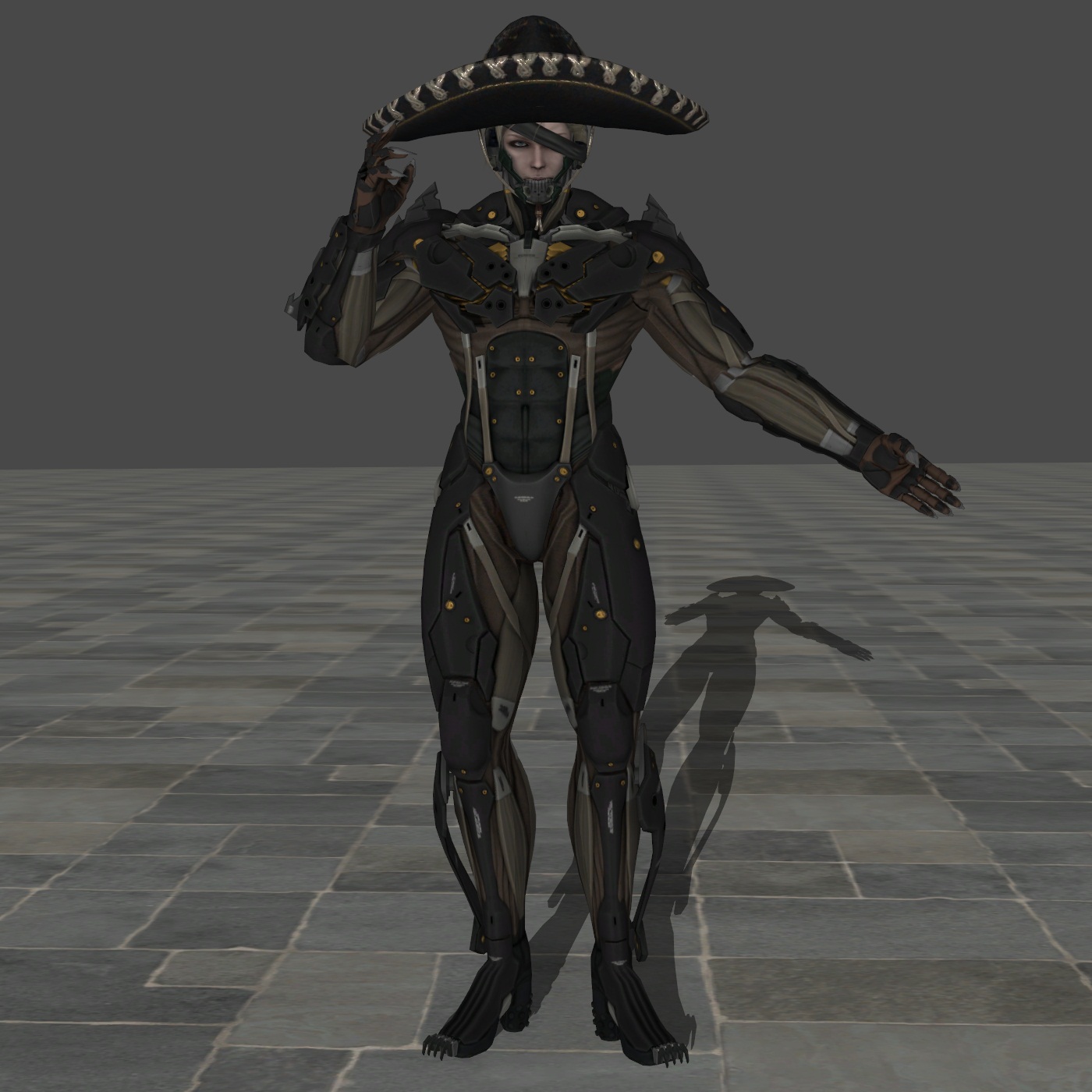 Raiden with Mexican disguise hat by zeushk on DeviantArt