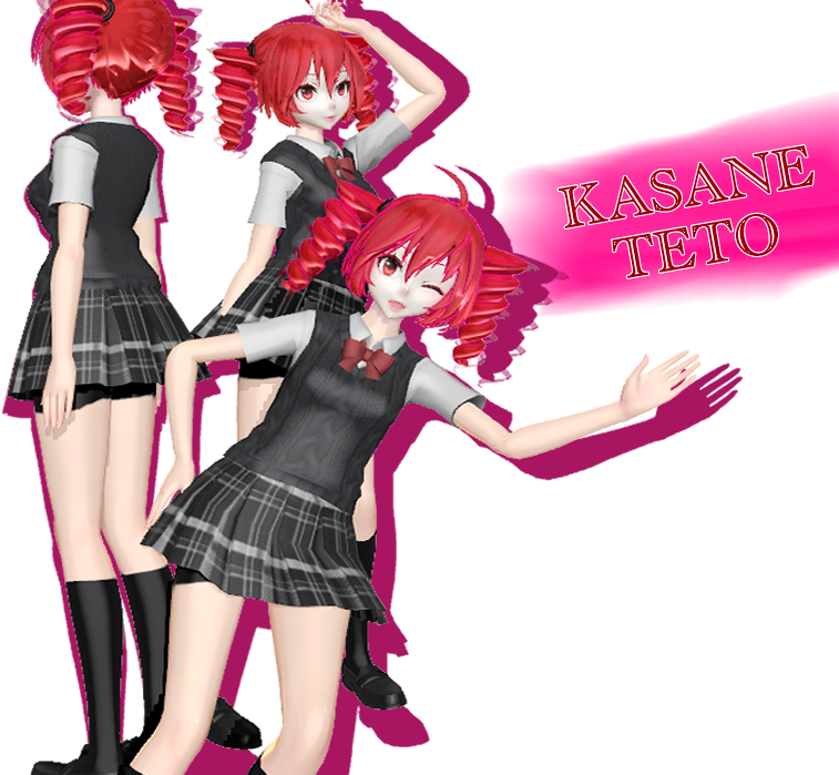 MMD Kasane teto school tda by SumberFuchsia on DeviantArt