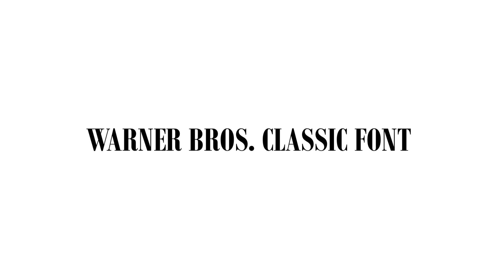 Warner Bros. Classic Font by charlieaat1108 on DeviantArt