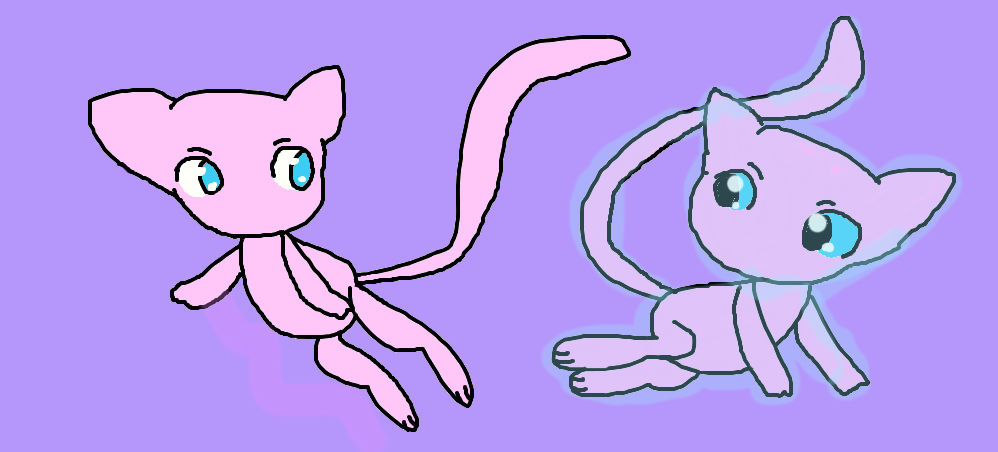 Mew and Mirage Mew by daisywonderhealer on DeviantArt