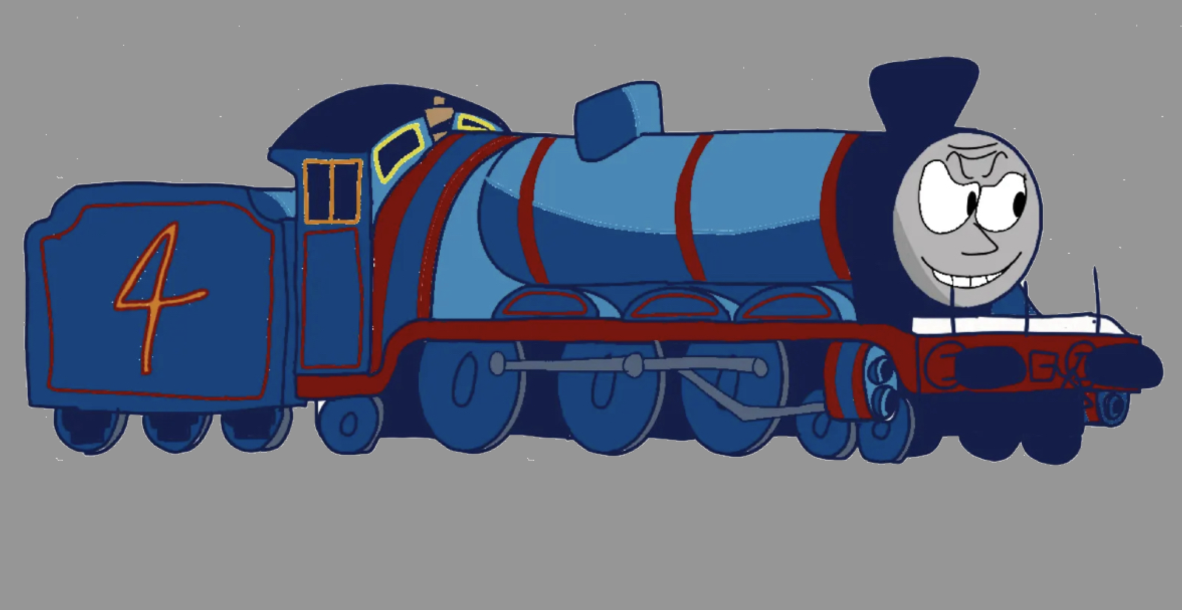 Gordon - Thomas' Railway Showdown by jamesdaredpandaYT on DeviantArt