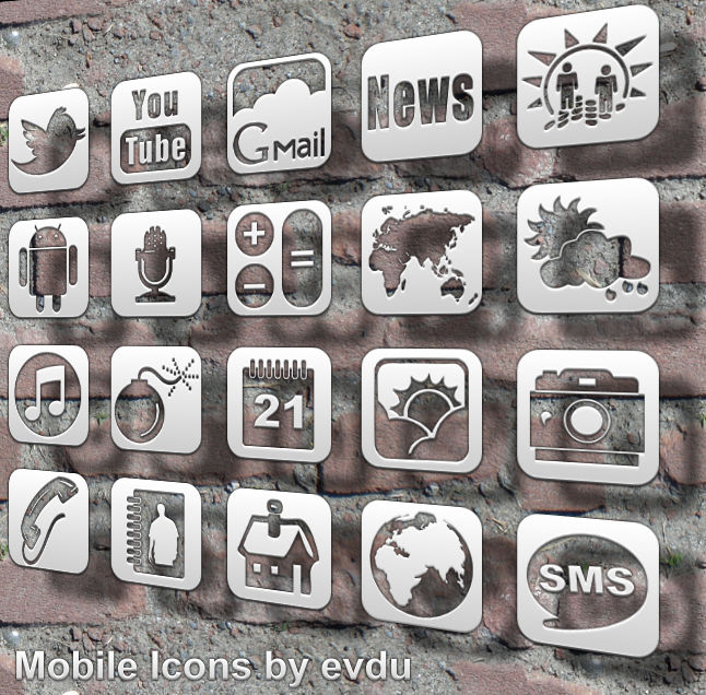 Mobile icons by evdu on DeviantArt