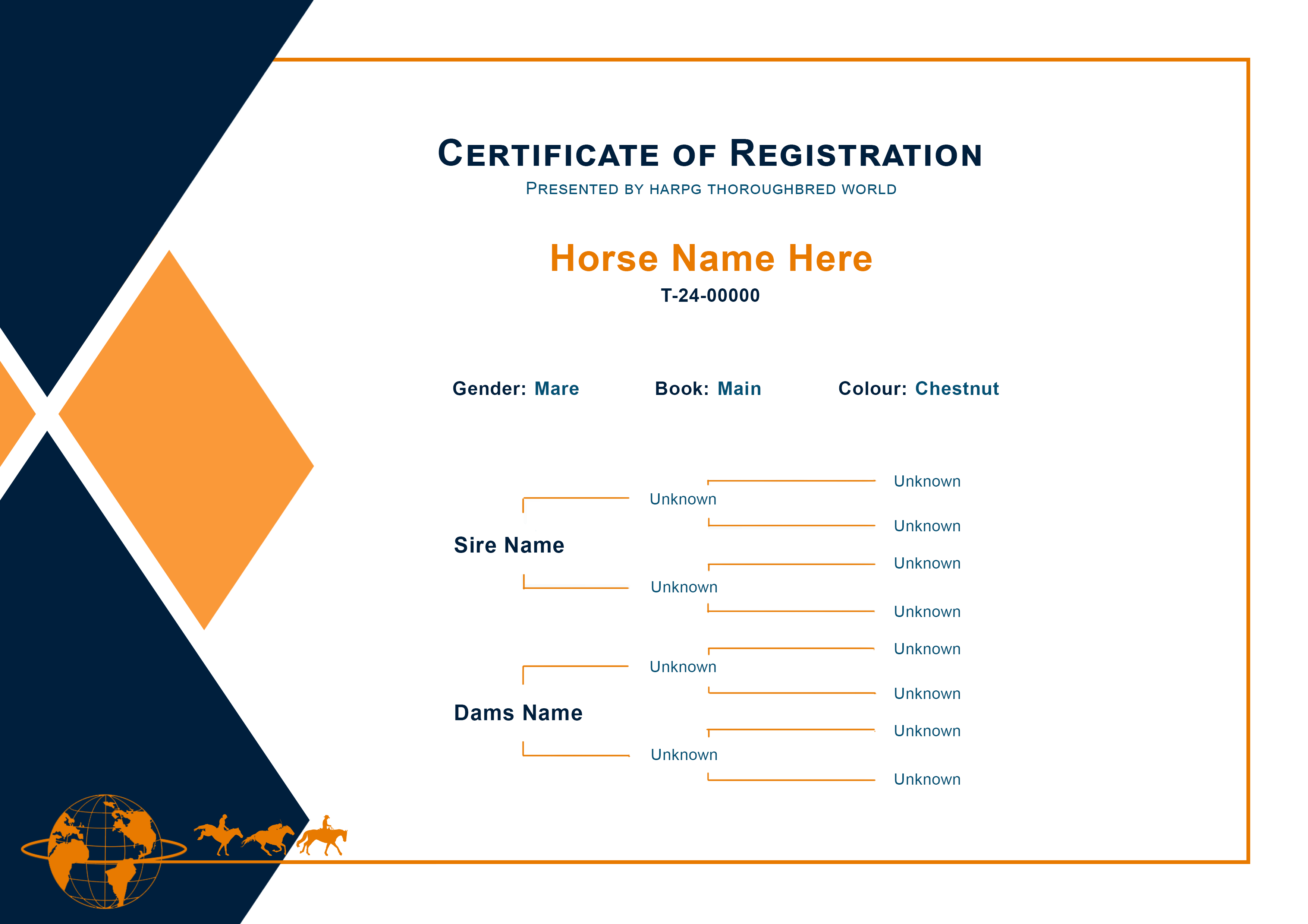 TW Purebred Registration certificate by TWAdmin on DeviantArt