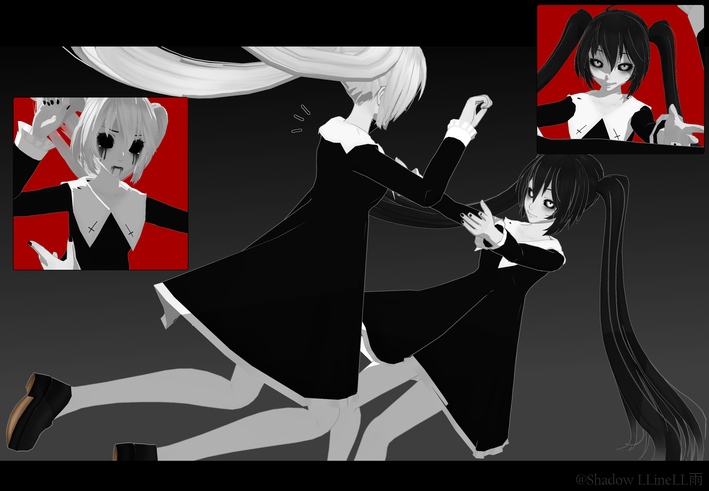 [MMD] Endless fall + Pose and facial DL by ShadowLLineLL on DeviantArt