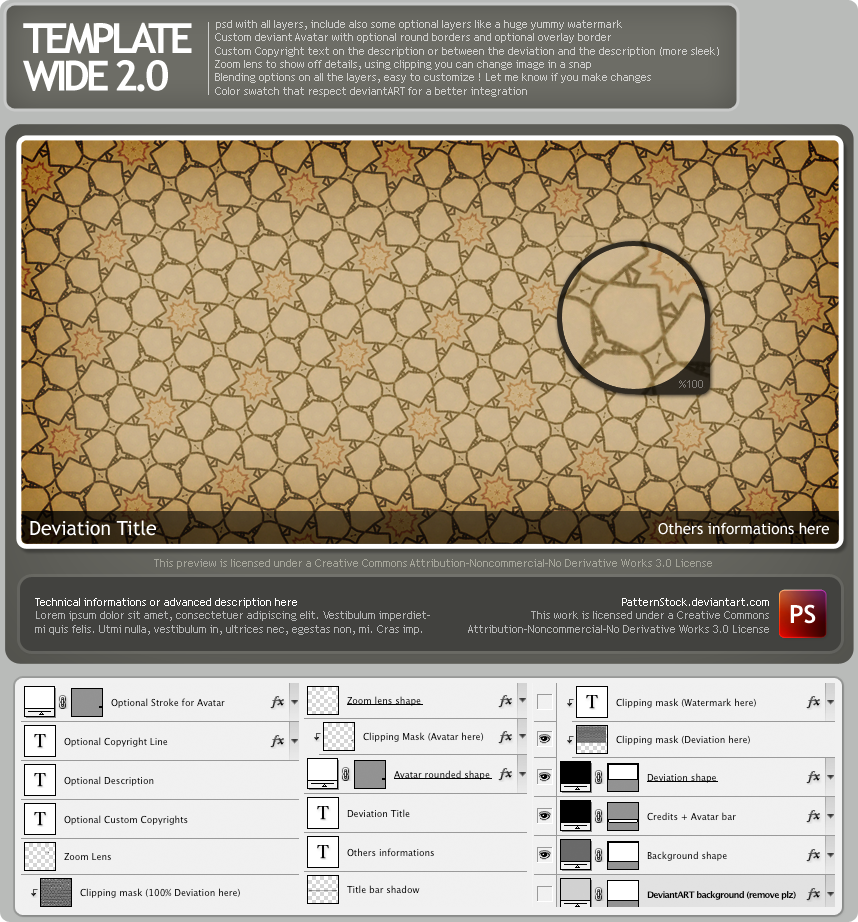 Template Wide 2.0 by PatternStock on DeviantArt