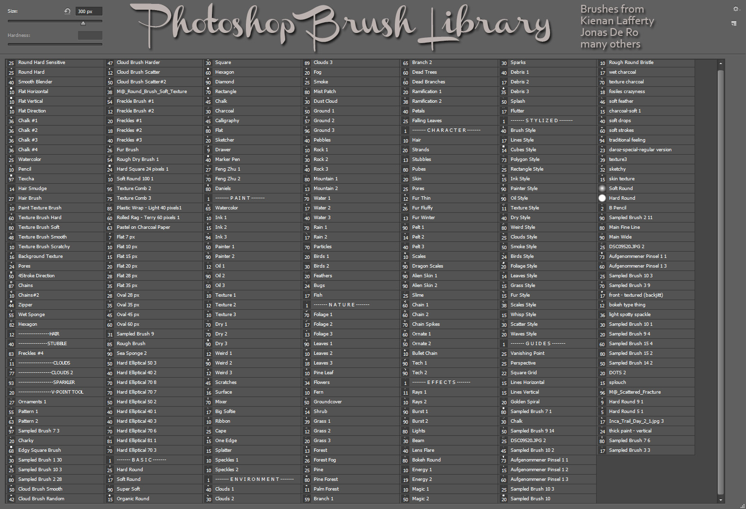 Brush Library by julianbraucker on DeviantArt
