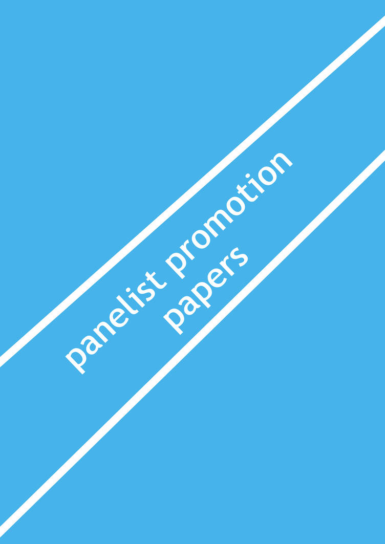 Panelist paper promotion by XNDUIW on DeviantArt