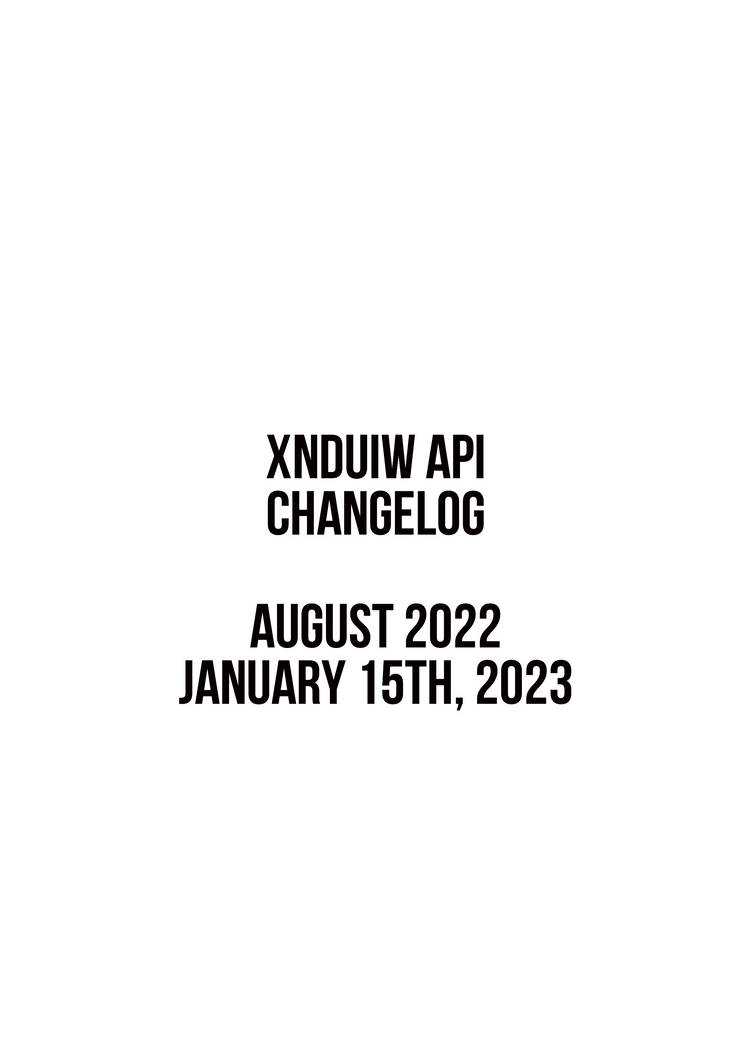 XNDUIW API Changelog (8/20/2022 - 1/15/2023) by XNDUIW on DeviantArt