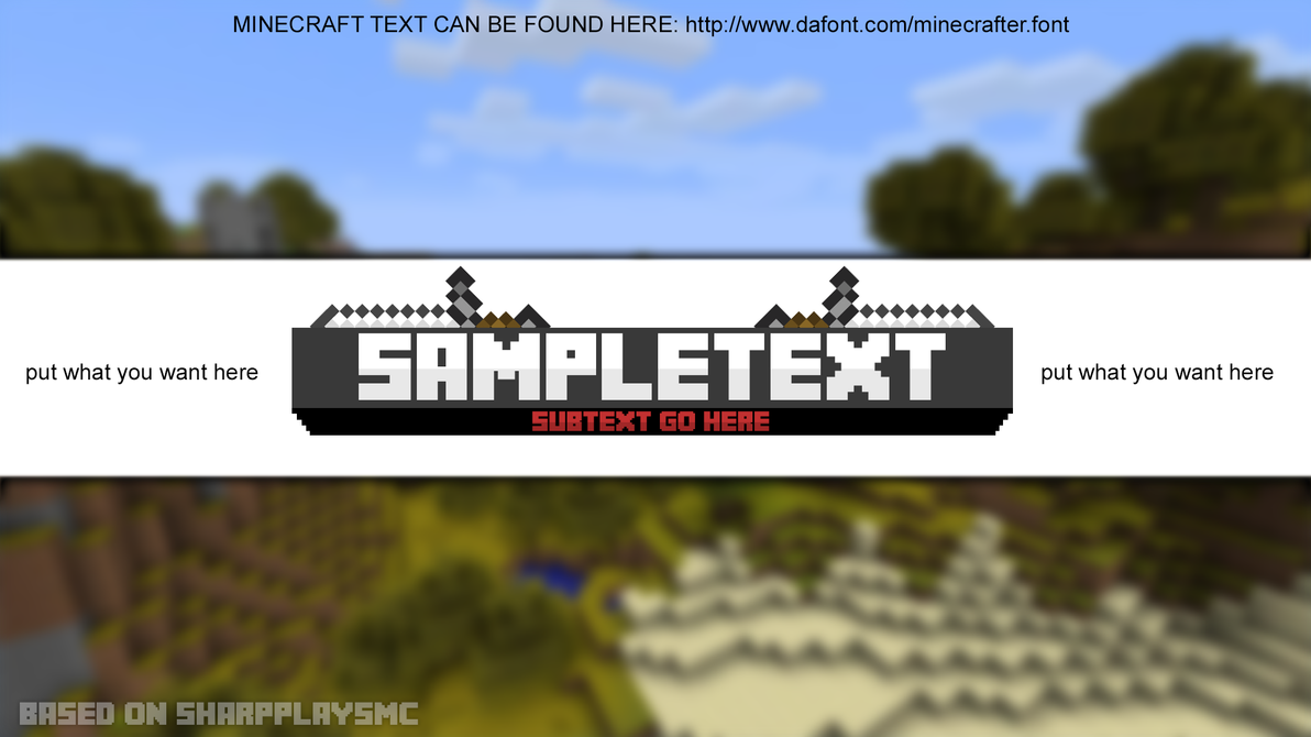 Minecraft Youtube Banner Template!!! by hsMLG on DeviantArt