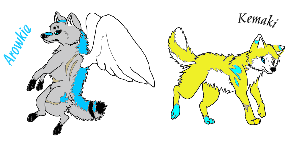 Arowkia and Kemaki (Azurehowl fanmade) by CrystalJay on DeviantArt