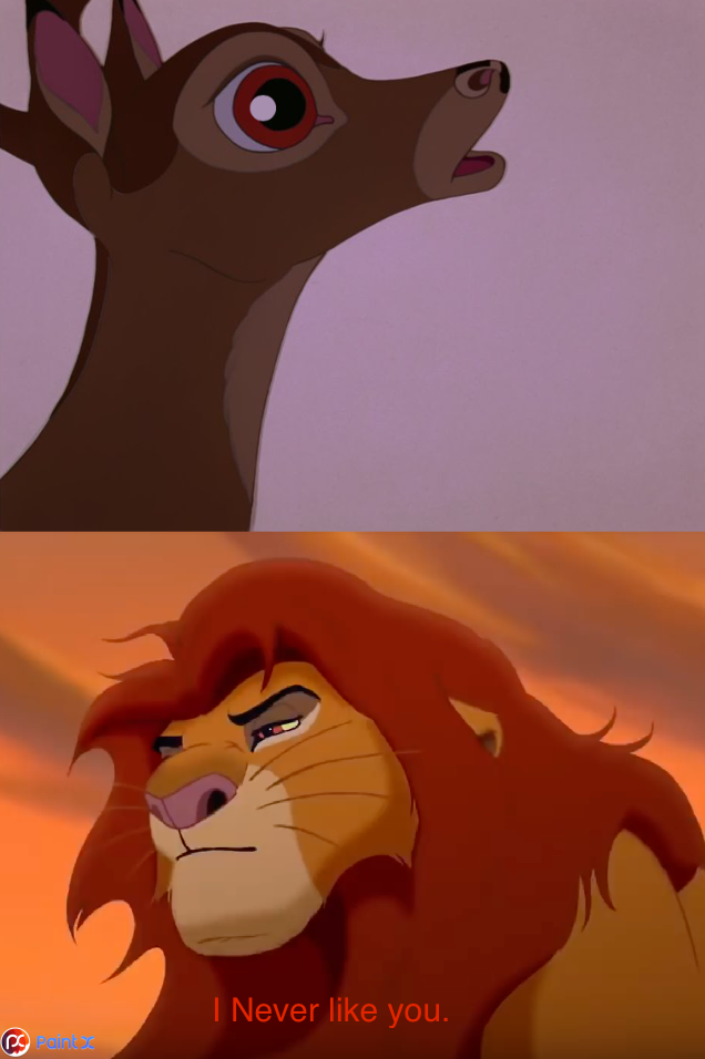 Bambi orders Simba to let his animals go! by EmilioKiara on DeviantArt