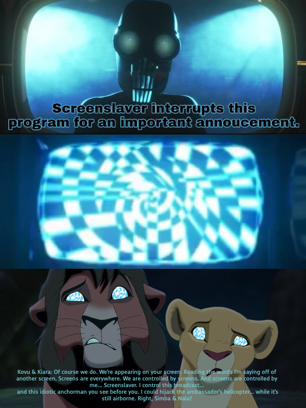 Kovu and Kiara are hypnotized by Screenslaver! by EmilioKiara on DeviantArt