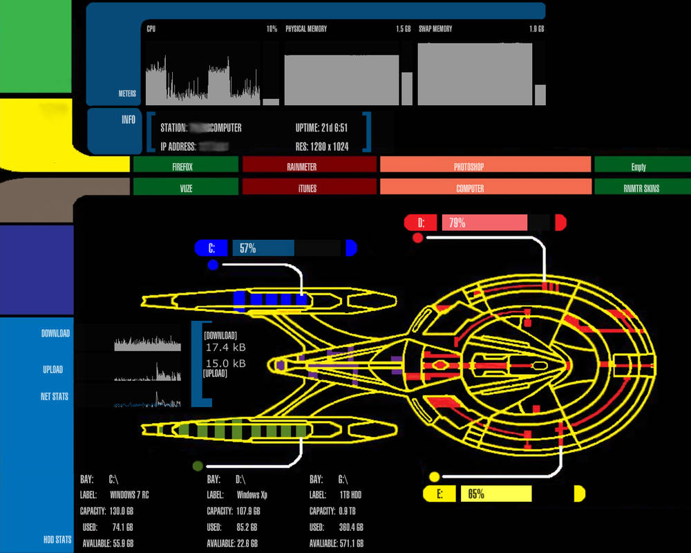 Lcars Desktop With Wallpaper By T Coder On Deviantart