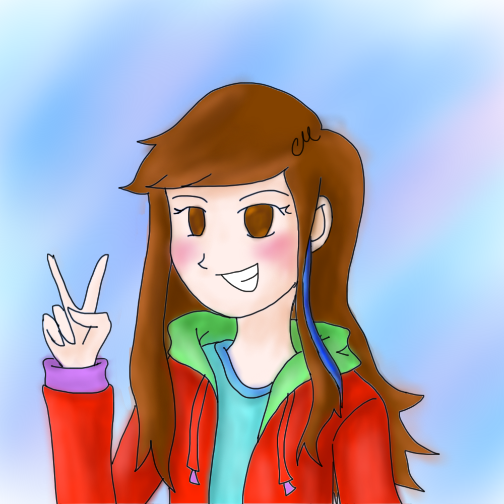 Anime-Style Self Portrait by ROSESareBLUEinMYBook on DeviantArt