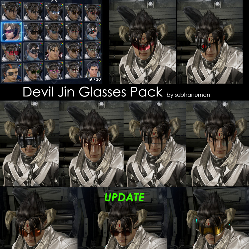 Devil Jin Glasses Pack by subhanuman on DeviantArt