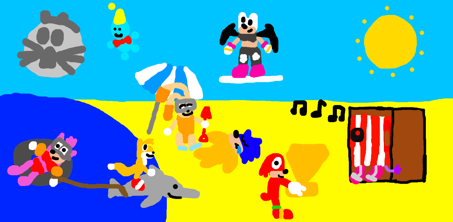 Beach Time With Sonic And Friends by BenTheFox1996 on DeviantArt