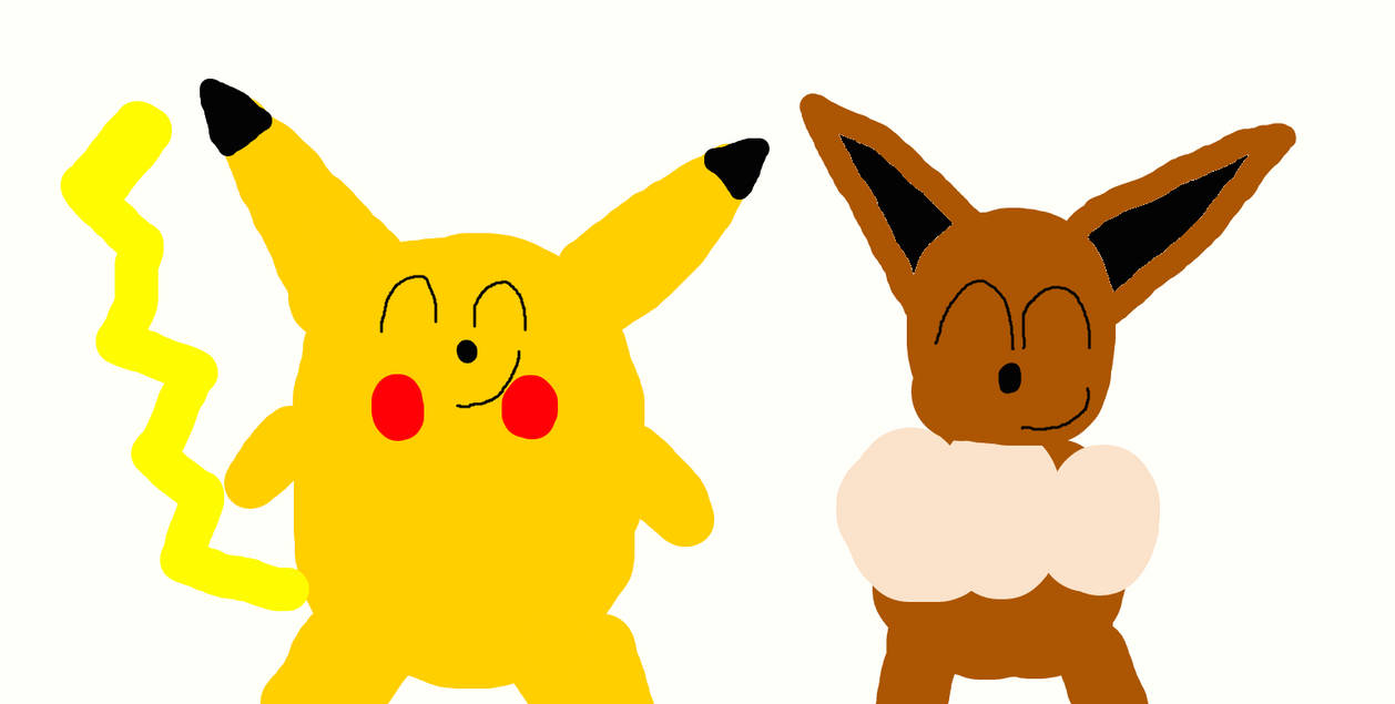 Gigantamaxed Pikachu, And Eevee by BenTheFox1996 on DeviantArt