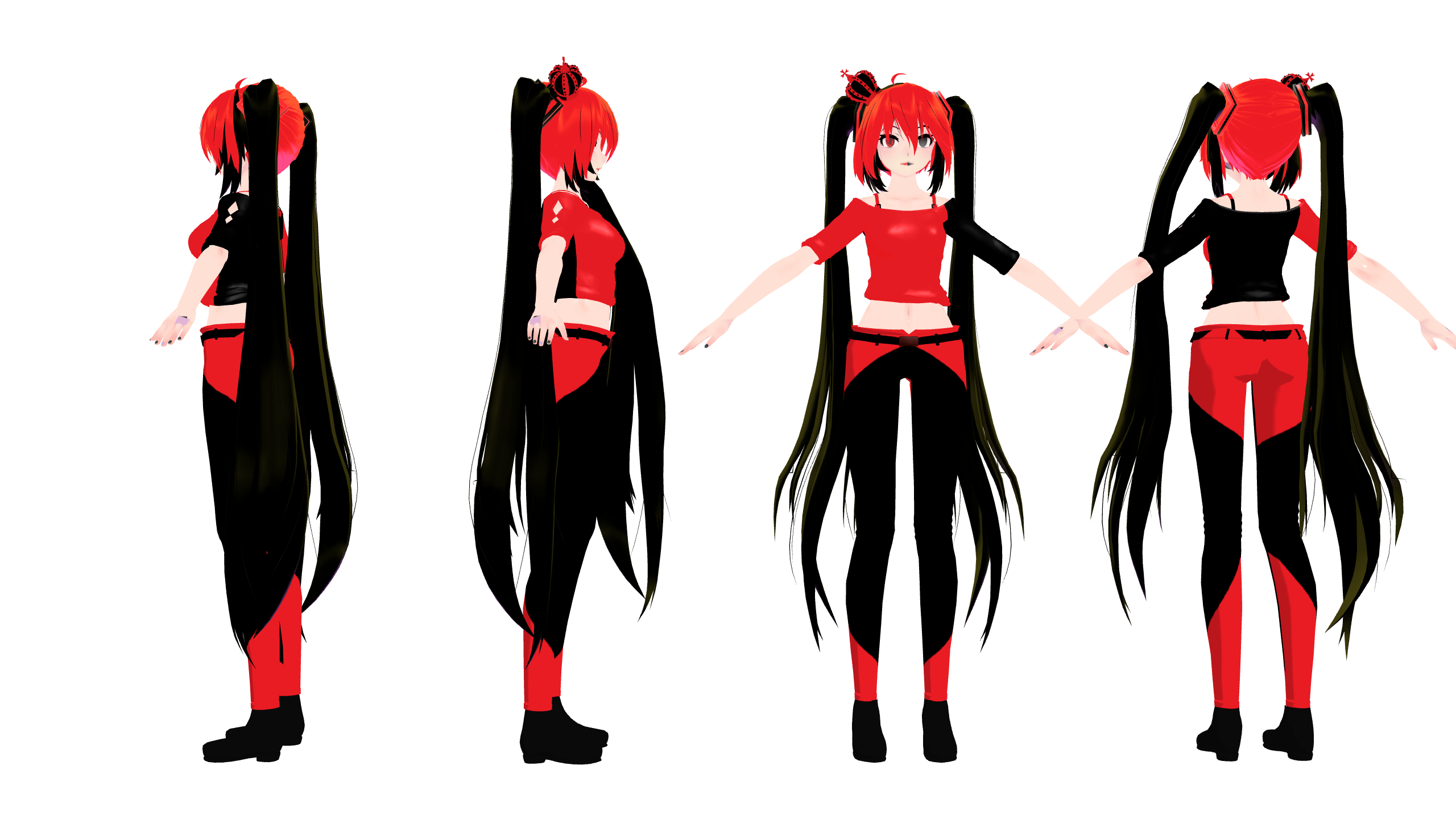 Miku Red And Black by MisakisAyameAya on DeviantArt