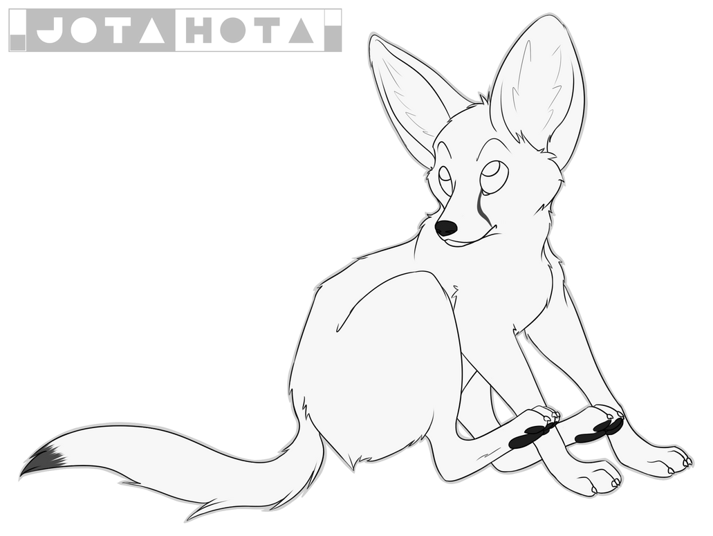 Fennec Free Lineart by JotaHota on DeviantArt
