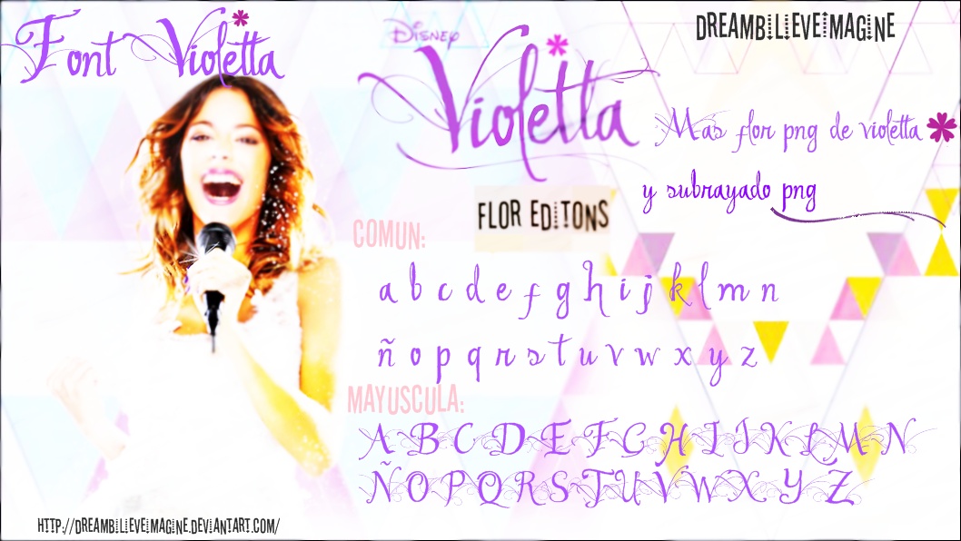 Font Violetta |Fuente de violetta| by DreamBilieveImagine on DeviantArt