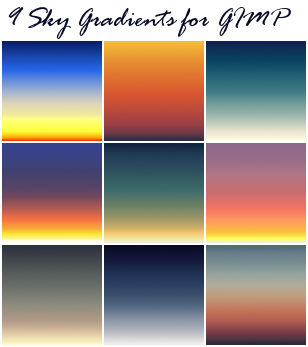 9 Sky Gradients for GIMP by Shift-ing on DeviantArt