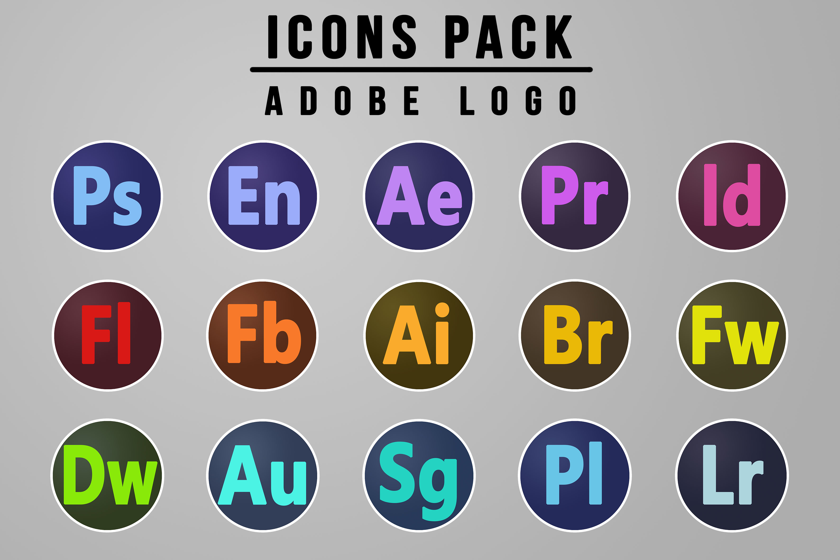 Icons Pack - Adobe Software by Weveur on DeviantArt
