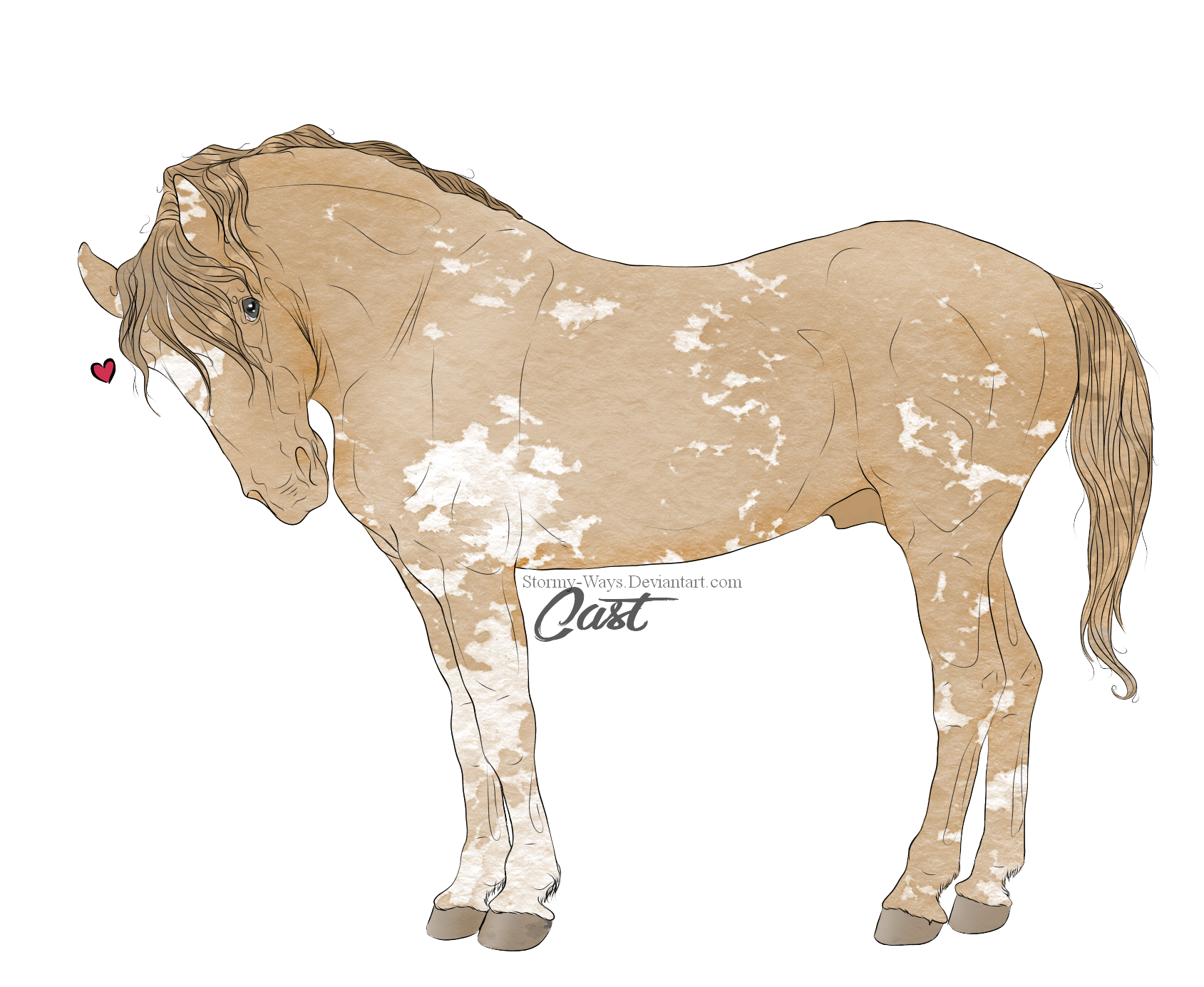 Watercolor - Draft Pinto by ImCast on DeviantArt