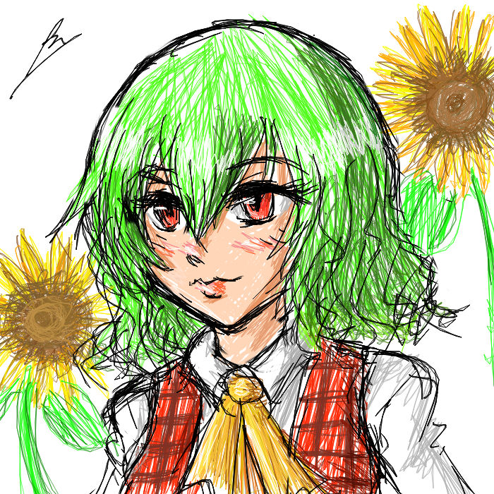 kazami yuuka by borockman on DeviantArt