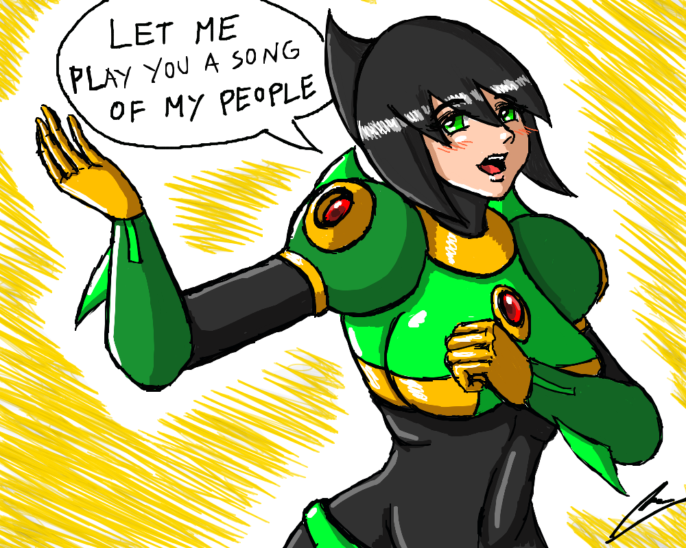 Jet woman sing a song of her people by borockman on DeviantArt
