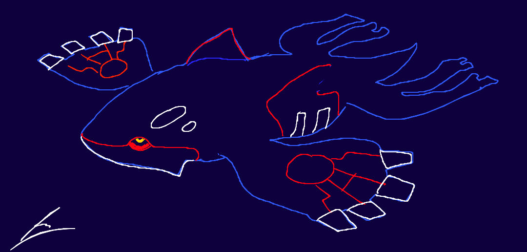 Kyogre minimalistic by borockman on DeviantArt