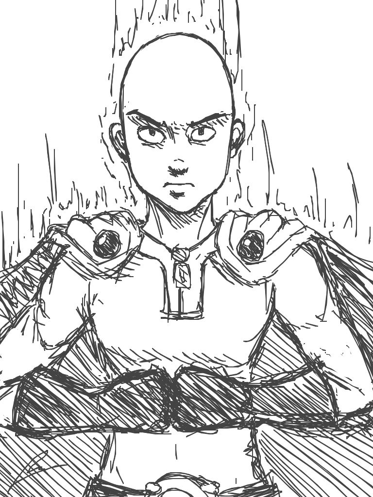 Saitama ready to punch by borockman on DeviantArt