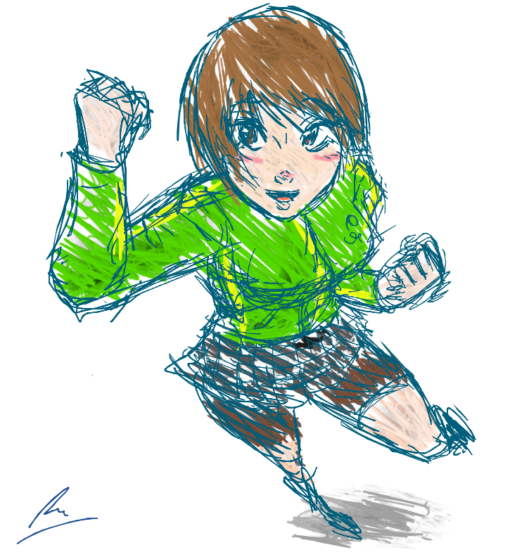 Chie actiony pose by borockman on DeviantArt