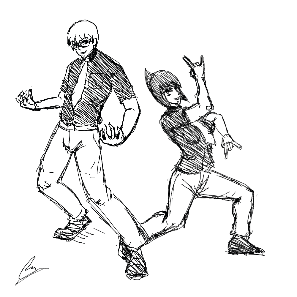 Some silly pose thing from tumblr by borockman on DeviantArt