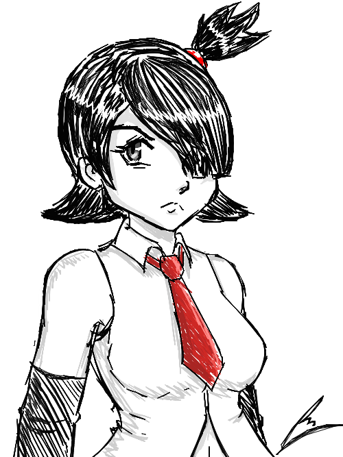 Mega Man Redux Visual Novel Lynn sprite 1 by JusteDesserts on DeviantArt