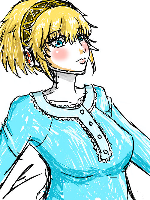 Aigis blue dress by borockman on DeviantArt