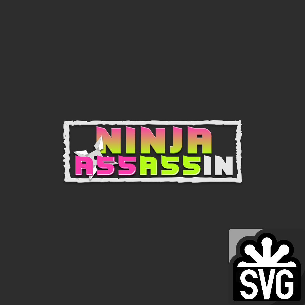 Ninja ASSASSin Logo SVG by DarkVoidPictures on DeviantArt