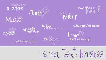 Cute Icon Text Brushes by konata175 on DeviantArt