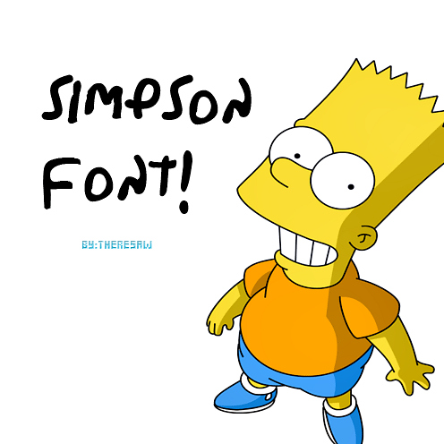 simpson font by itsfridayfriday on DeviantArt