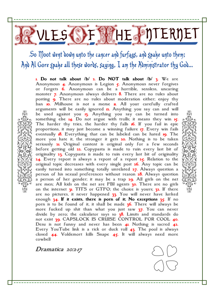 Rules of the Internet by gnu32 on DeviantArt